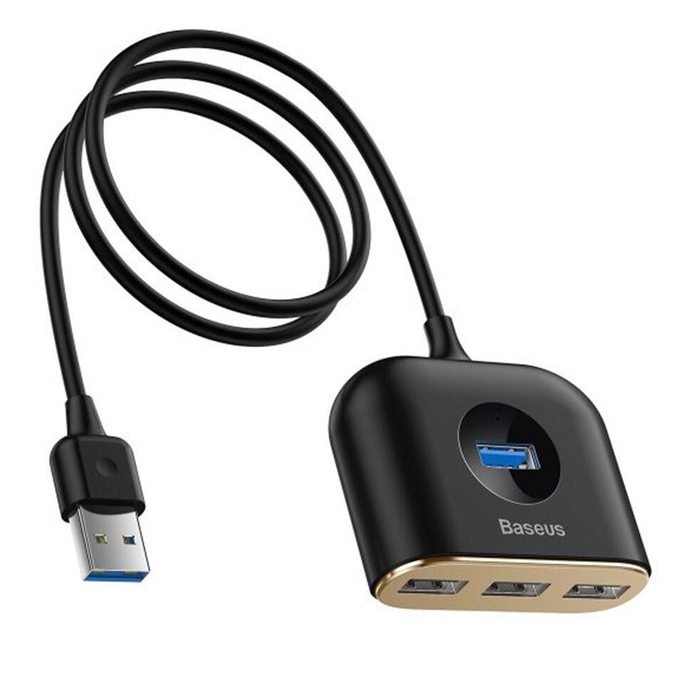 Baseus Square Round 4 in 1 USB Hub Adapter -Hubs-Adapters
