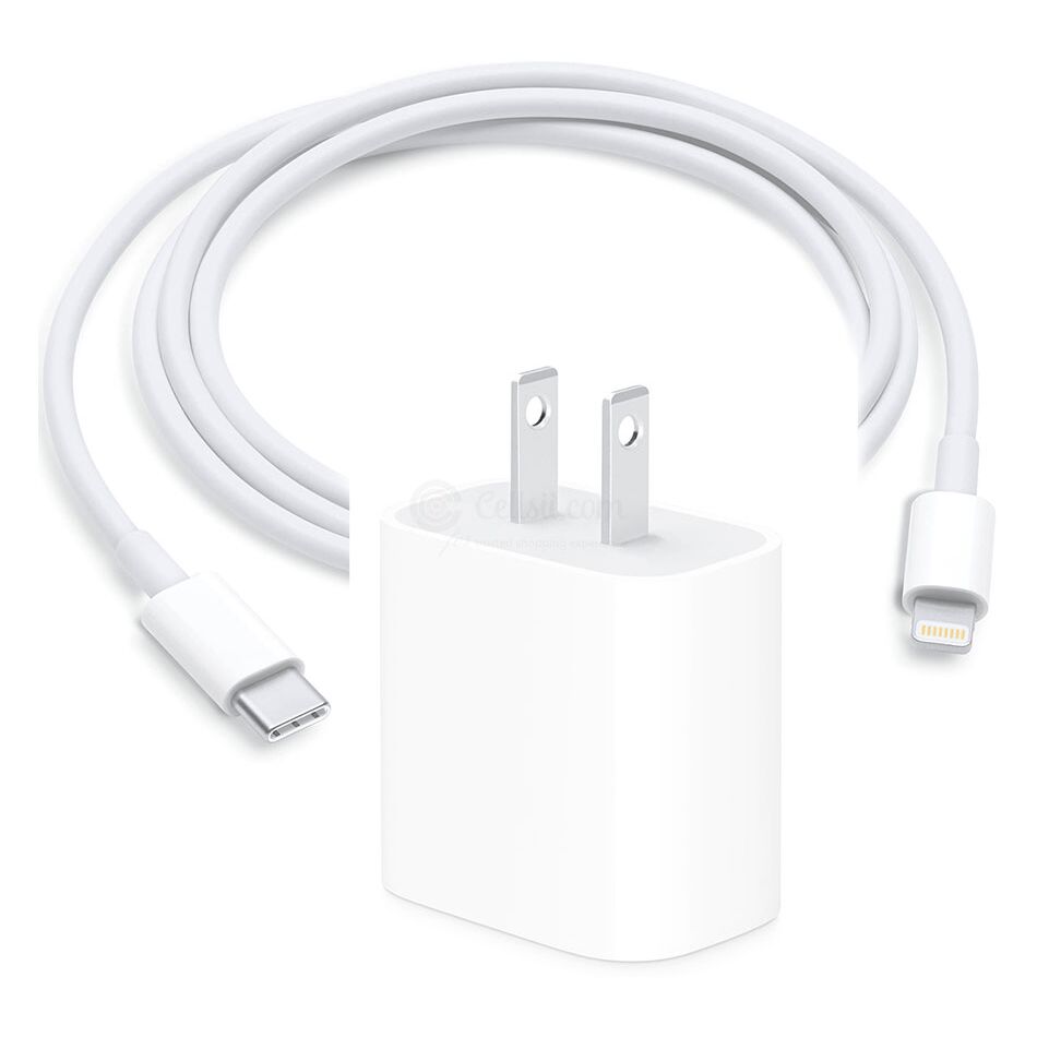 Apple iPhone 18W USB C Lightning Cable & Power Adapter- Power Adapters ...