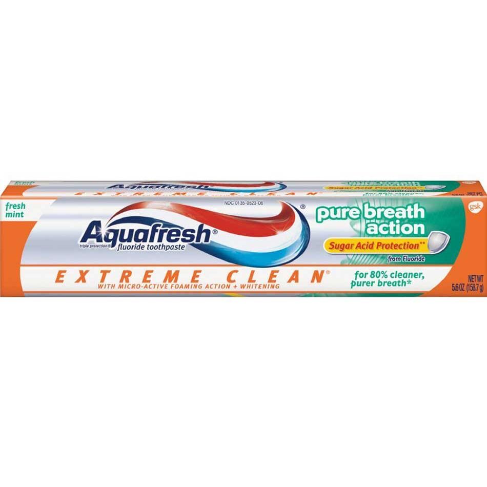 Aquafresh Extreme Clean Pure Breath Action Fresh Mint Toothpaste