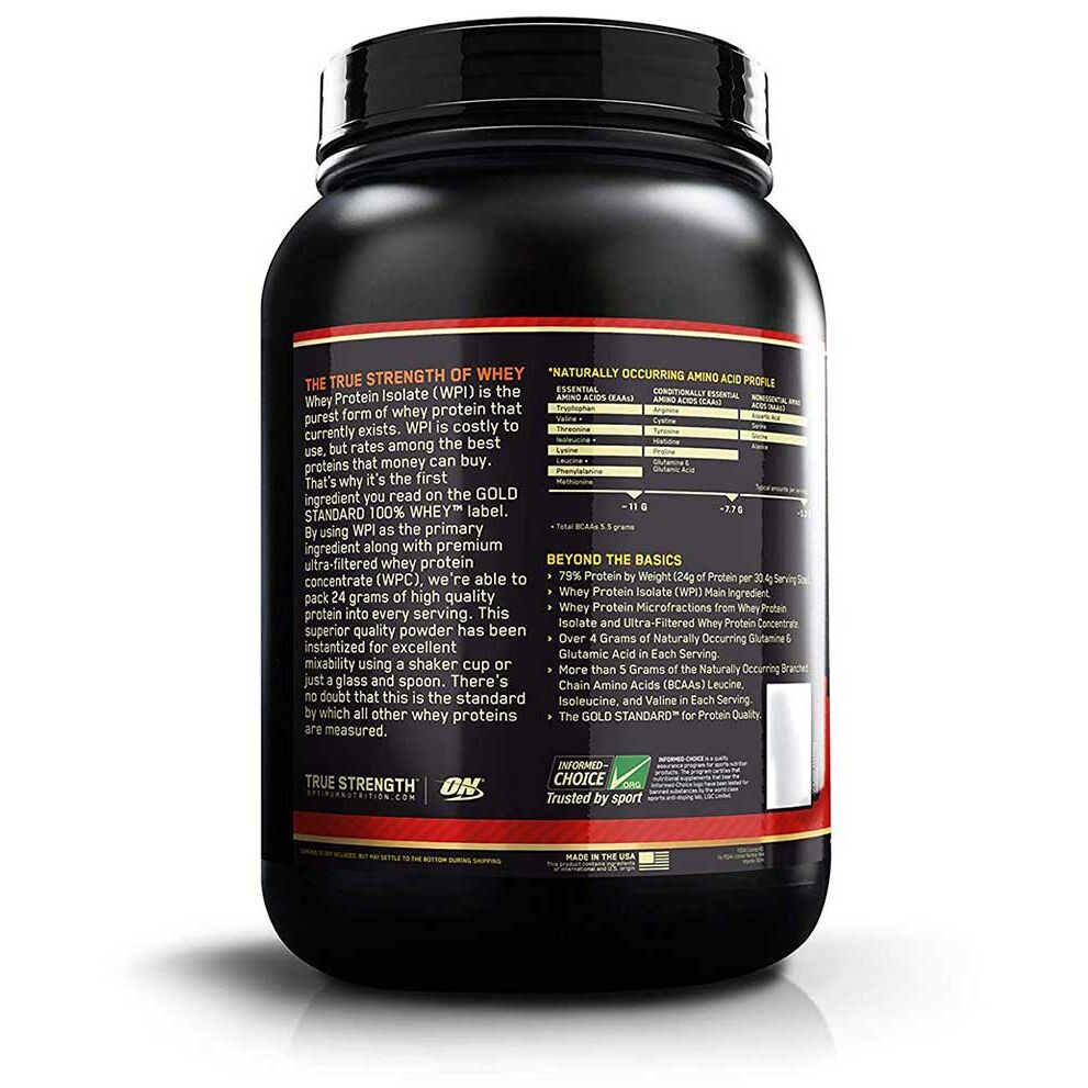Optimum Nutrition Gold Standard 100% Whey Protein Powder 908g ...