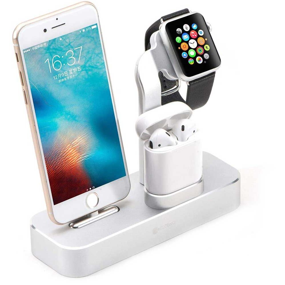 COTEetCI Aluminum 3 in 1 Multifunction Charging Stand - Mobile Chargers